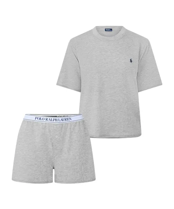 Polo Ralph Lauren Short Sleeve Pyjama Set - Gray