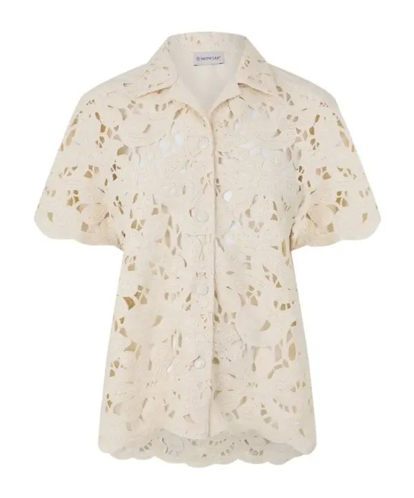 Moncler Floral Lace Shirt - White