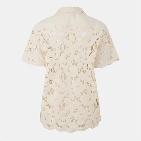 Moncler Floral Lace Shirt - White
