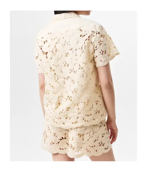Moncler Floral Lace Shirt - White