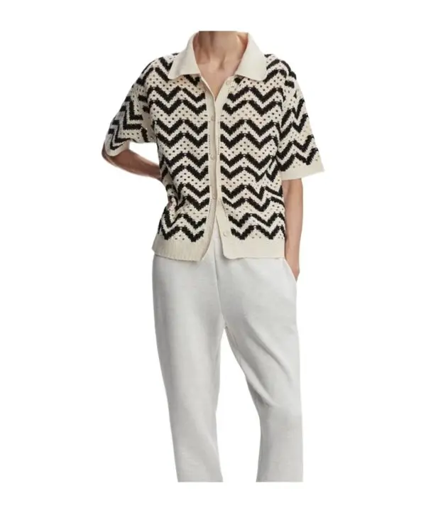 Varley Anais Zigzag Knit Top