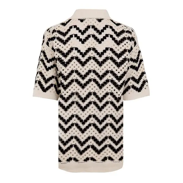 Varley Anais Zigzag Knit Top - Birch