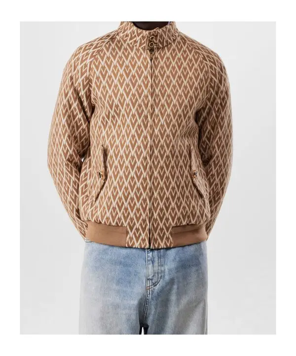 Valentino Garavani Allover Logo Zip-up Jacket
