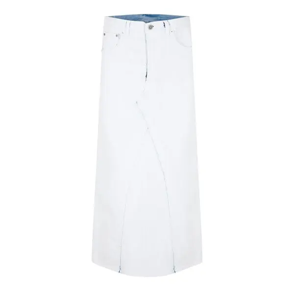 MAISON MARGIELA Painted Denim Maxi Skirt