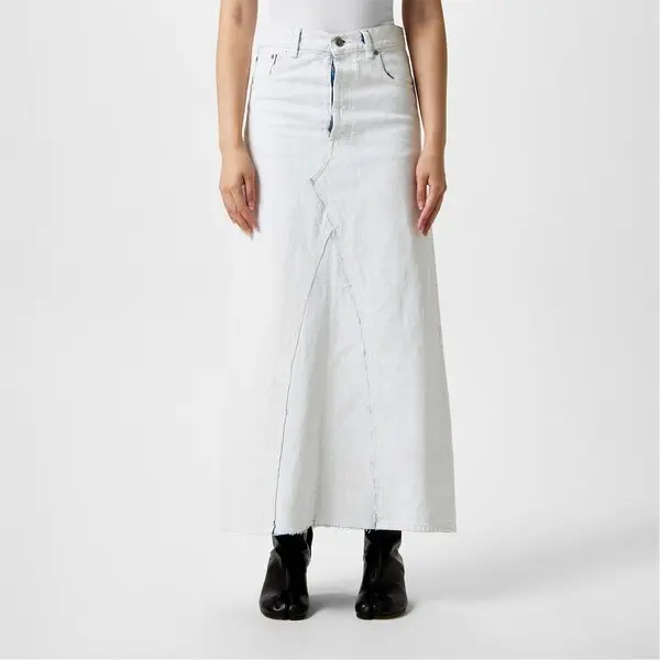 MAISON MARGIELA Painted Denim Maxi Skirt