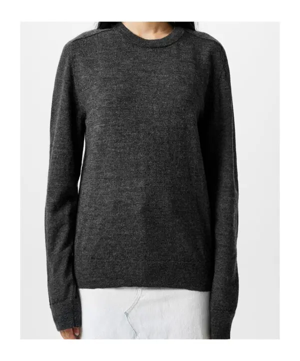 MAISON MARGIELA Crew Neck Sweater With Suede Elbow Patches