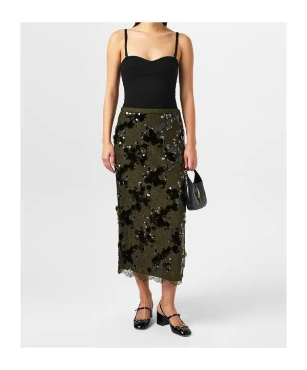 Gucci Sequin Embroidered Skirt