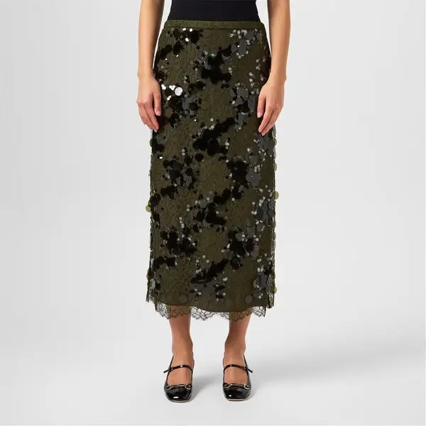 Gucci Sequin Embroidered Skirt