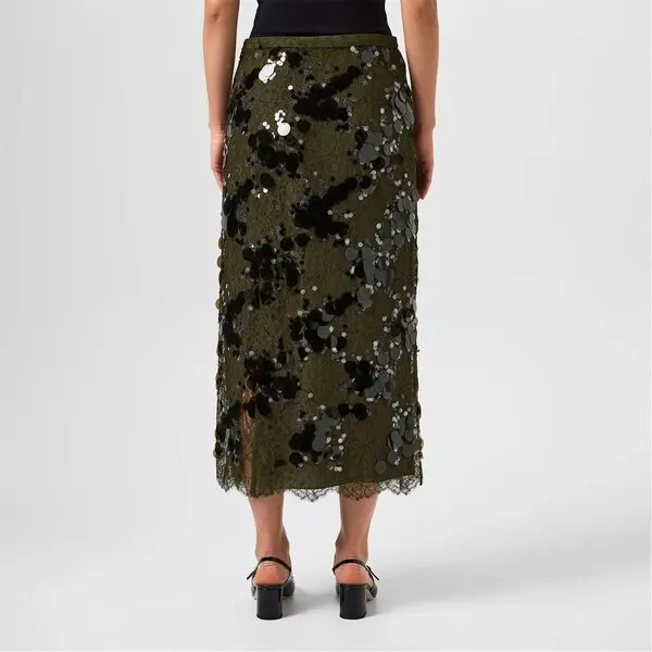 Gucci Sequin Embroidered Skirt
