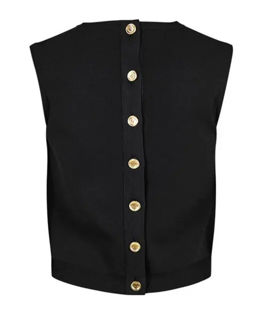 Givenchy Sleeveless Knit Top With Back Buttons