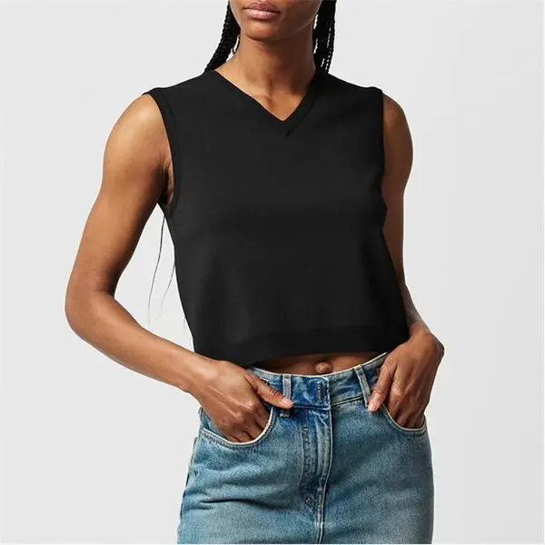 Givenchy Sleeveless Knit Top With Back Buttons
