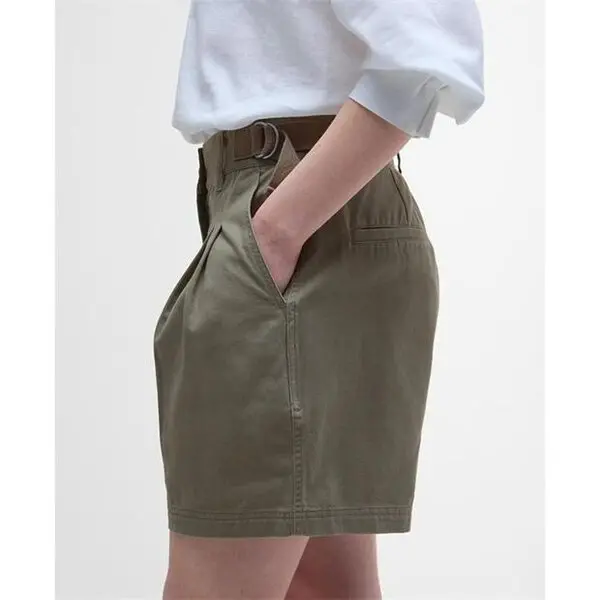 Barbour Cecile Pleated Shorts With Adjustable Waistband
