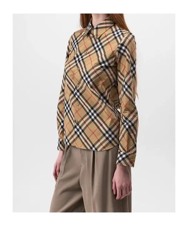 Burberry Plaid Long-sleeve Shirt