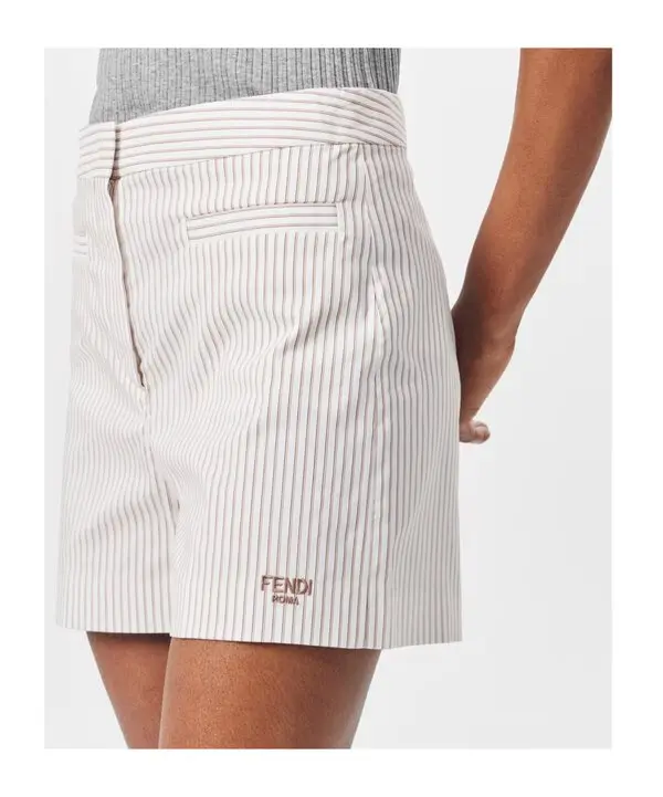 Fendi Fit Striped Shorts