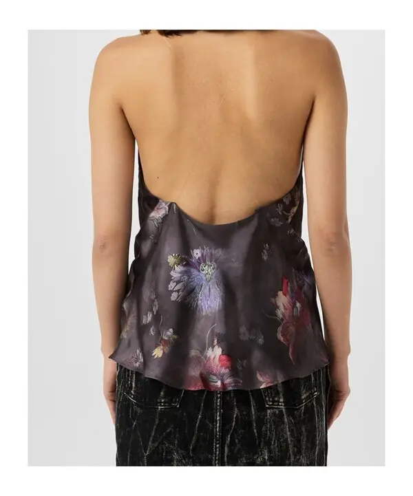Y/project Draped Neck Floral Print Top