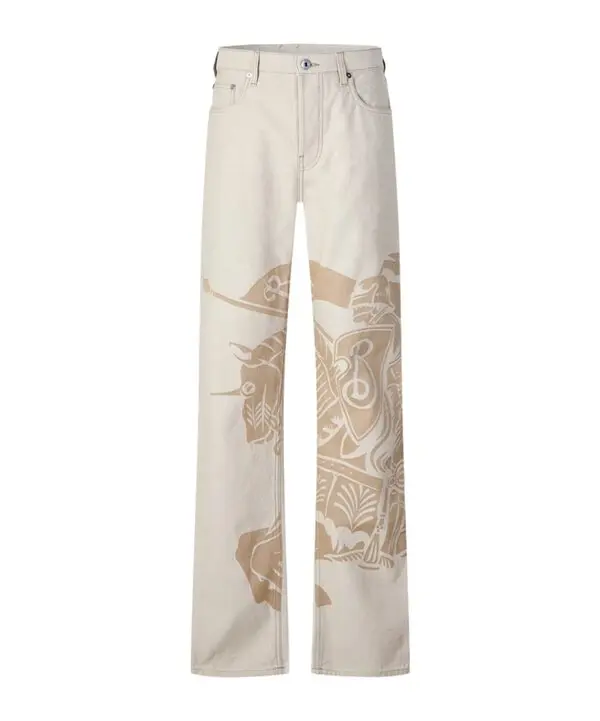 Burberry Printed Denim Trousers