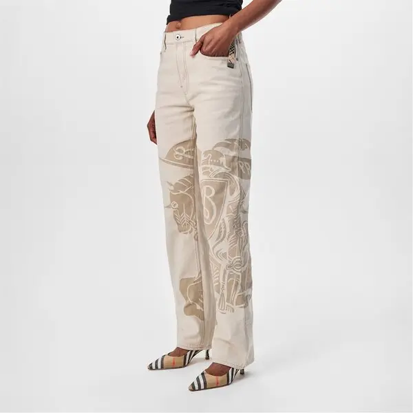 Burberry Printed Denim Trousers