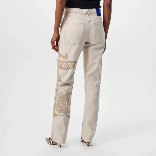 Burberry Printed Denim Trousers