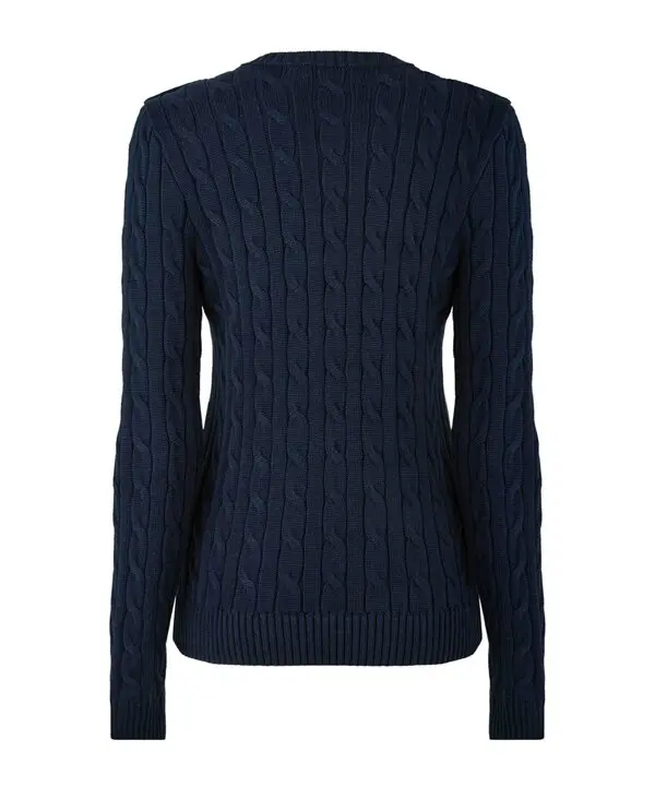 Ralph Lauren Button-trim Cable Knit Jumper