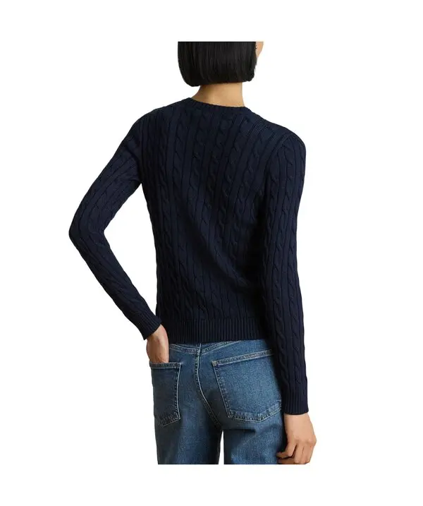 Ralph Lauren Button-trim Cable Knit Jumper