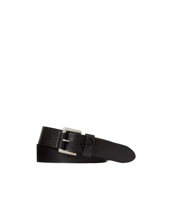 Polo Ralph Lauren Pebbled Leather Belt With Embossed Logo