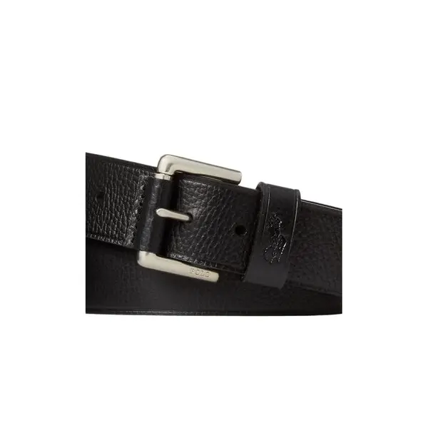 Polo Ralph Lauren Pebbled Leather Belt With Embossed Logo