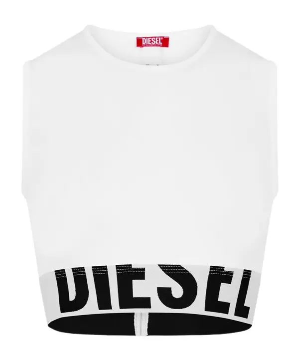 DIESEL® Ada-d-pop Cropped Tank Top - White