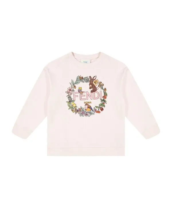 Fendi Floral Logo Sweatshirt - White