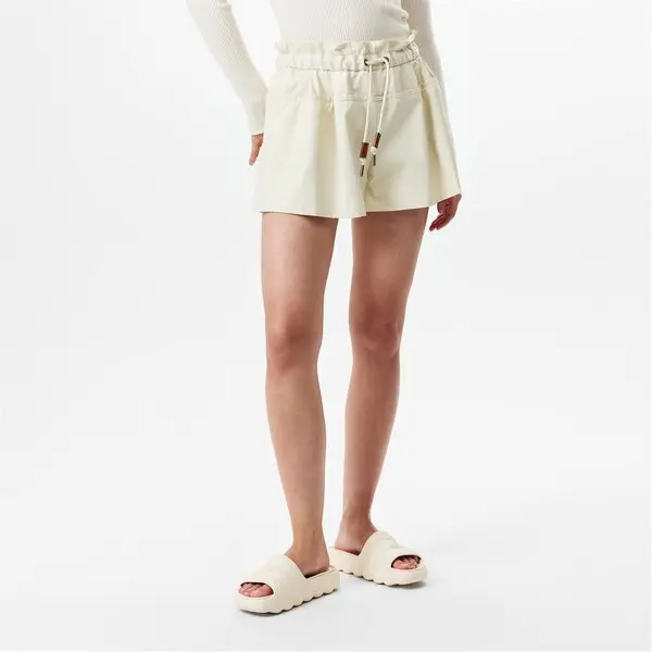 Moncler Elastic Waist Pleated Shorts - White