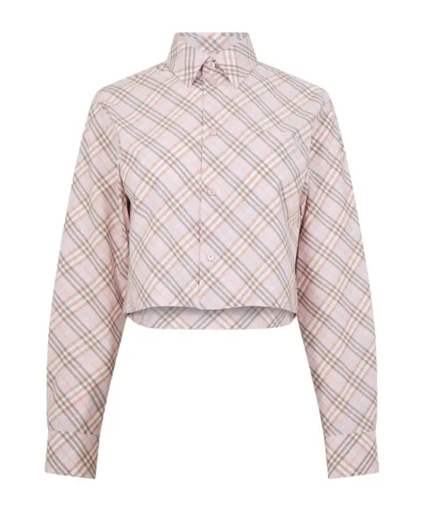 Burberry Plaid Cropped Shirt