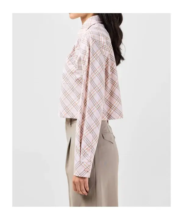 Burberry Plaid Cropped Shirt