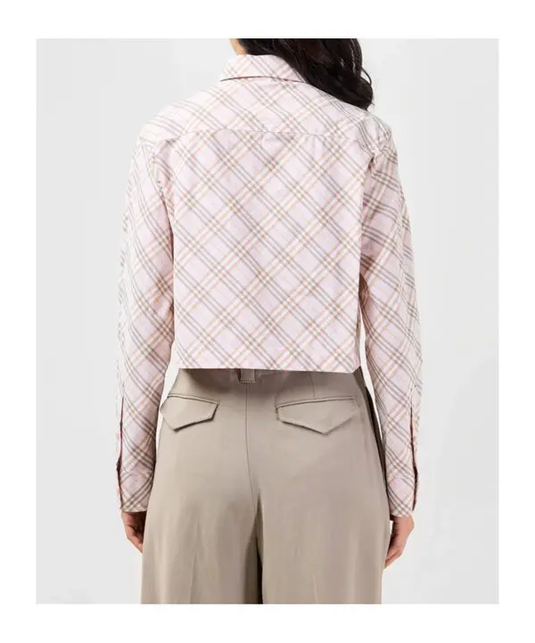 Burberry Plaid Cropped Shirt