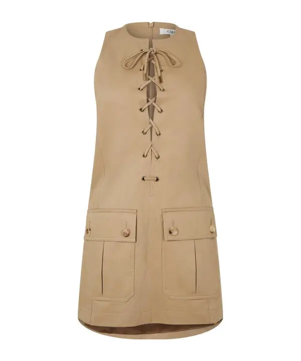 Chloé Sleeveless V-neck Skirt With Pockets