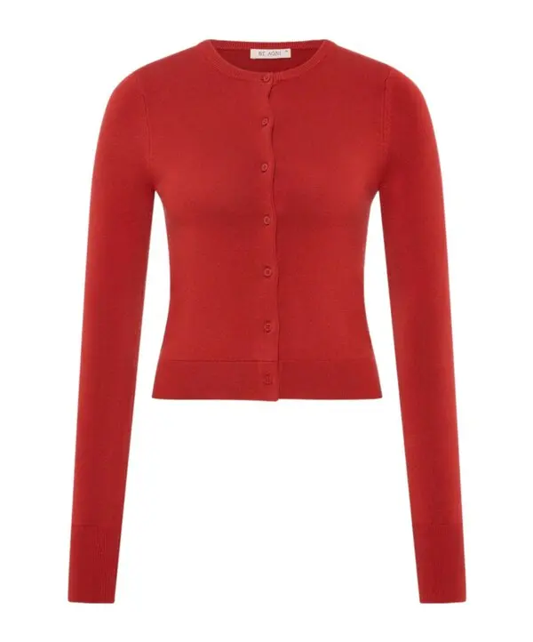 ST. AGNI Round Neck Long Sleeve Knitted Sweater