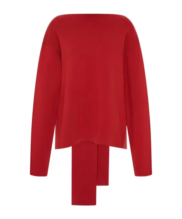 ST. AGNI Scarlet" Sweater With Tie Detail