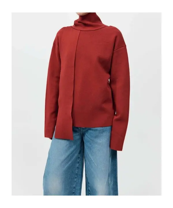 ST. AGNI Scarlet" Sweater With Tie Detail