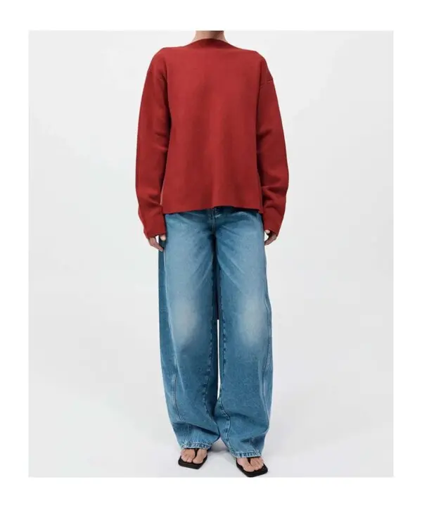 ST. AGNI Scarlet" Sweater With Tie Detail