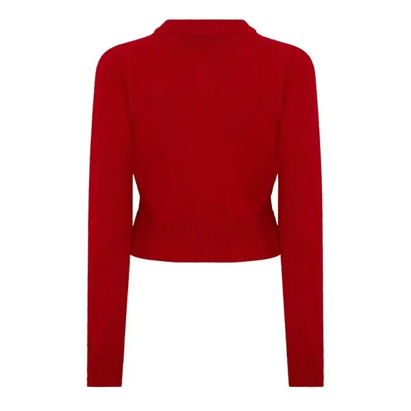 AMI Paris Wool Knit Crewneck Cardigan