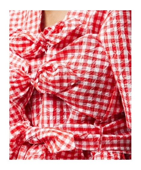 GANNI Short Sleeve Checkered Shirt