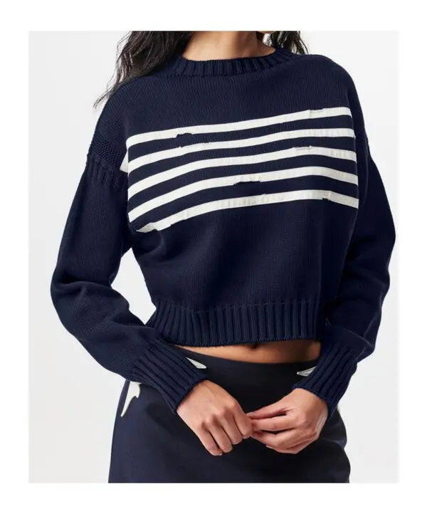 Prada Striped Cropped Sweater