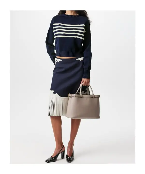 Prada Striped Cropped Sweater