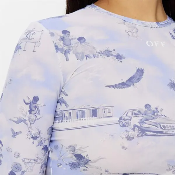 Off-White Crewneck Long Sleeve Graphic T-shirt