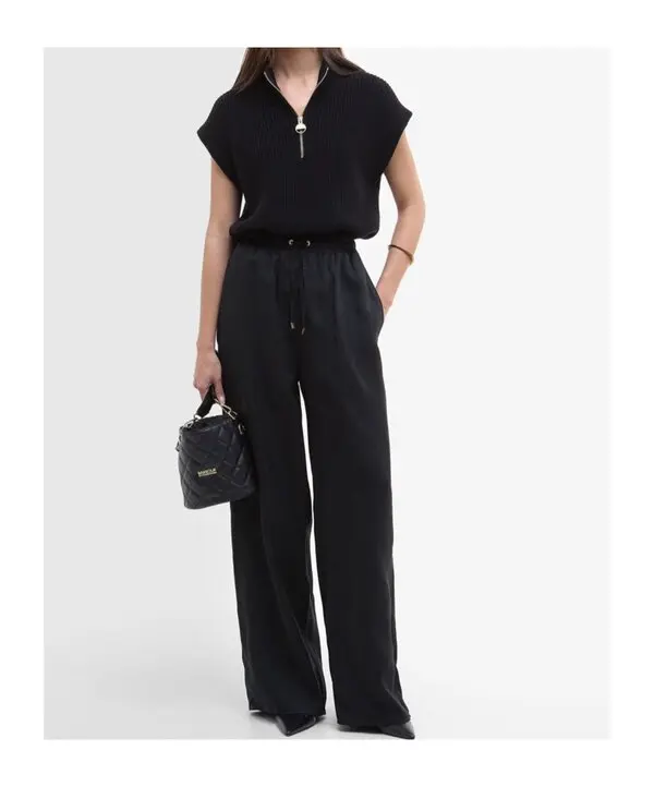 Barbour Drawstring Wide Leg Casual Pants