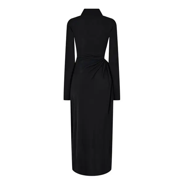 Off-White Ruched Maxi Dress