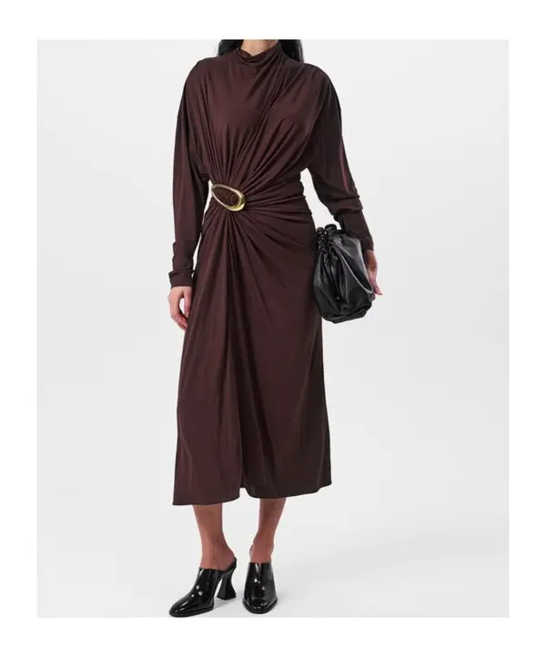 Bottega Veneta Pleated Long-sleeved Dress