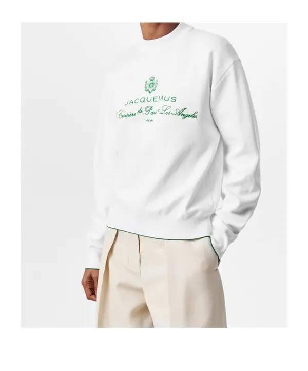 Jacquemus Long Sleeve Sweatshirt With Ribbed Trims