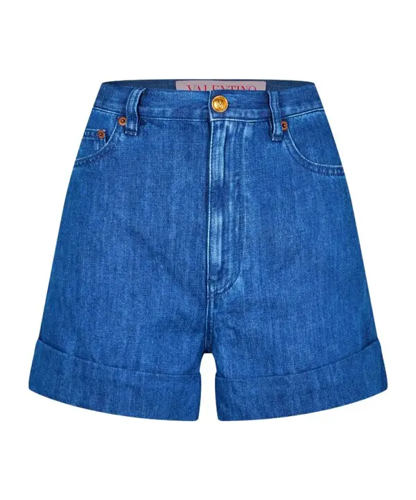 Valentino Garavani Cuffed Denim Shorts