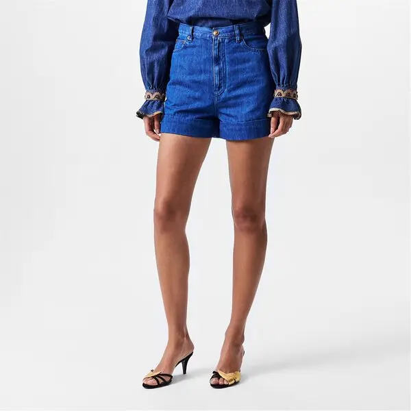 Valentino Garavani Cuffed Denim Shorts