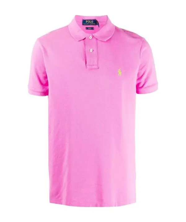 Polo Ralph Lauren Logo Embroidered Short-sleeved Polo Shirt - Pink