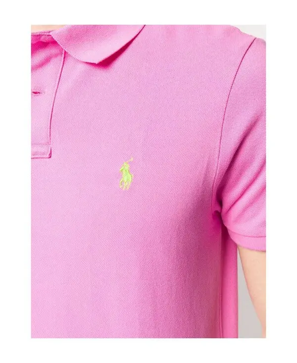 Polo Ralph Lauren Logo Embroidered Short-sleeved Polo Shirt - Pink